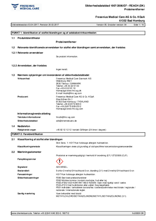 Sikkerhedsdatablade | Fresenius Medical Care