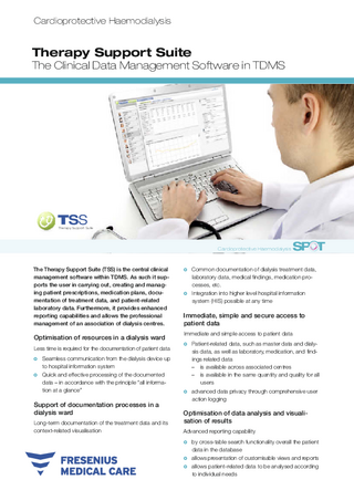 Therapy Support Suite (TSS) | Fresenius Medical Care